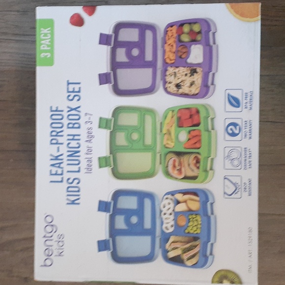 Bentgo | Kitchen | Bentgo Kids 3 Pack Leak Proof Lunch Box Set Brand ...